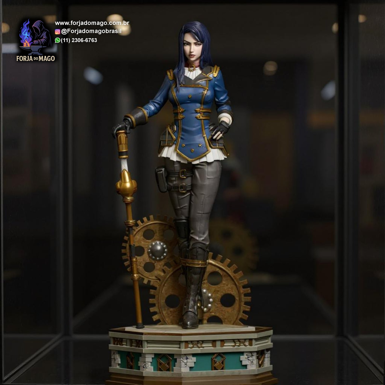 Arcane/League of Legends-Caitlyn Action Figure, Anime - Forja do Mago